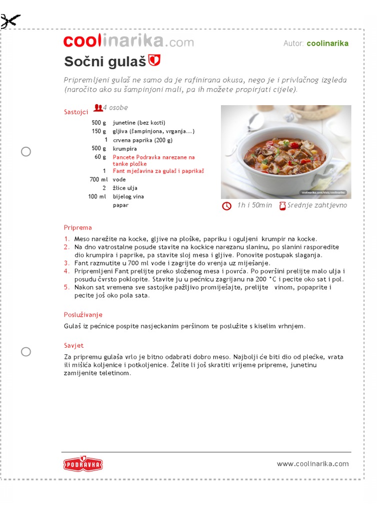 Socni Gulas | PDF