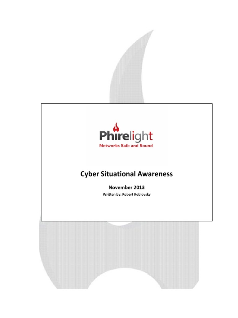 Cyber Situational Awareness 2013 | PDF | Situation Awareness | Computer ...