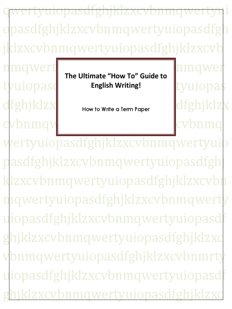 Guide To English Writing | PDF | Academic Publishing | Citation