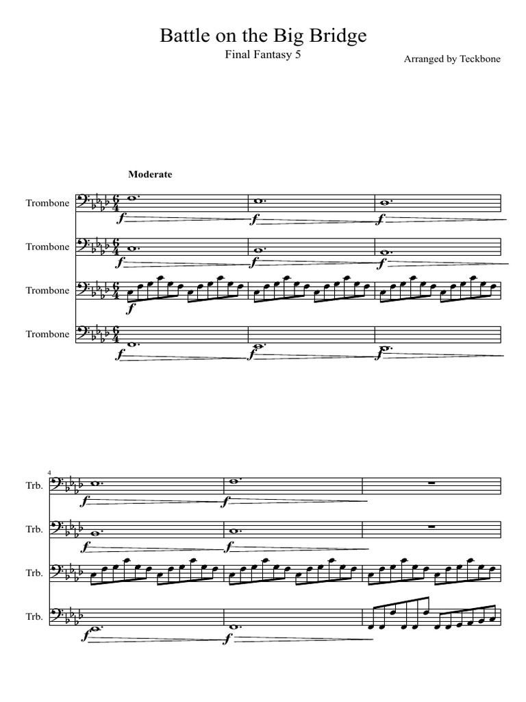 Battle On The Big Bridge - Trombone Quartet | PDF | History