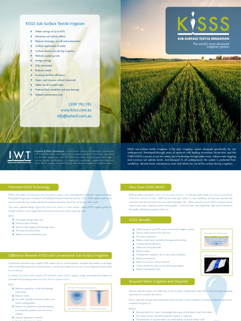 Subsurface Textile Irrigation | Download Free PDF | Irrigation | Soil