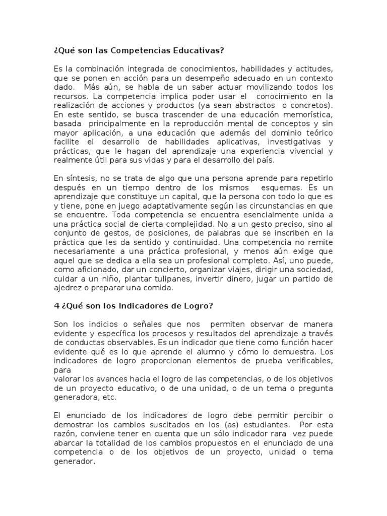 Que Son Las Competencias Educativas | PDF | Conocimiento | Ciencia ...