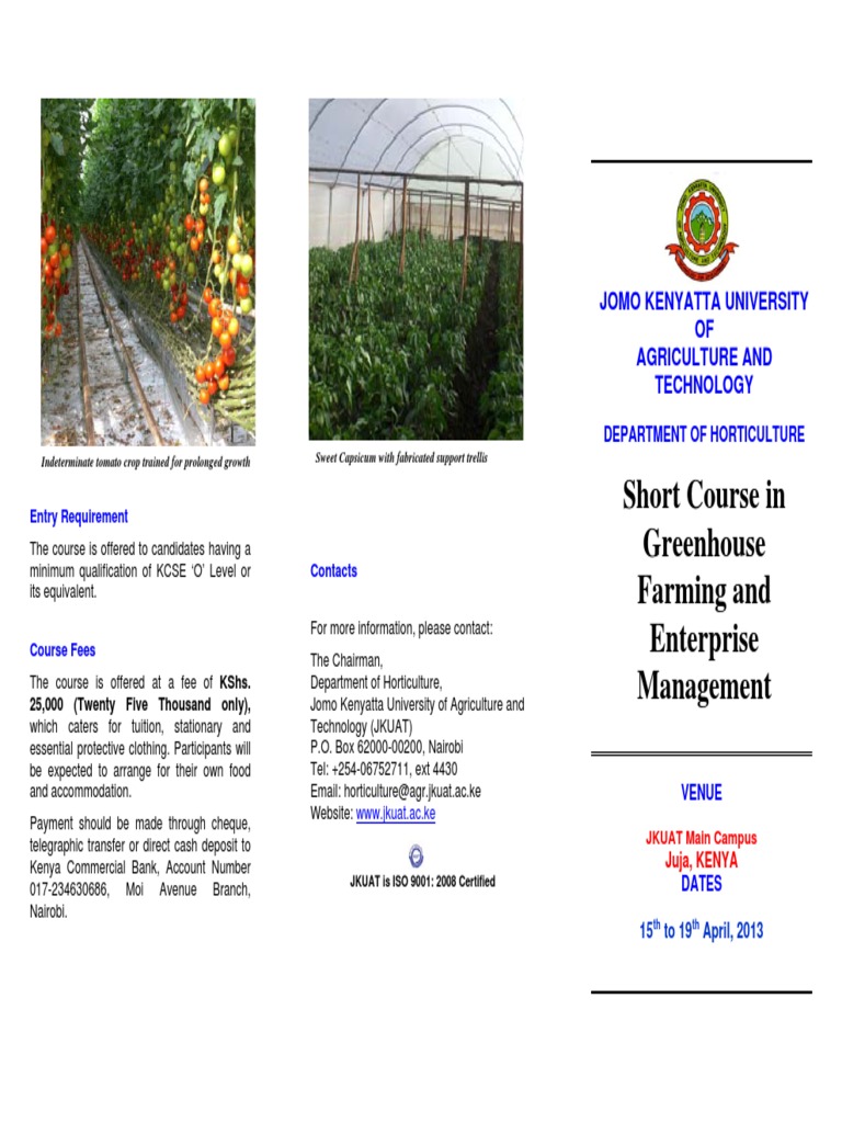 Greenhouse Management and Enterprise Brochure | PDF | Greenhouse ...
