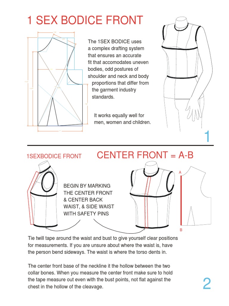 Measuring Chart - Detailed | PDF | Seam (Sewing) | Clothing