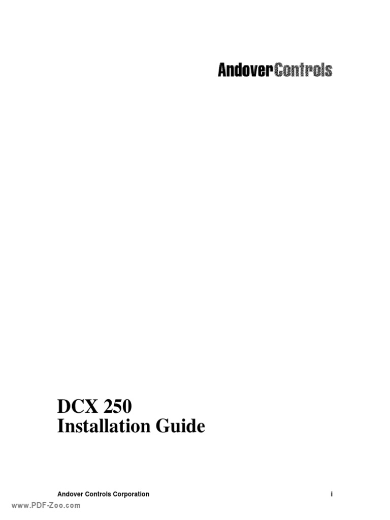 Andover Controls - DCX 250 Installation Guide | PDF | Electromagnetic ...