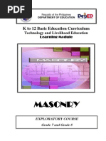 K To 12 Masonry Learning Module | PDF | Masonry | Brick