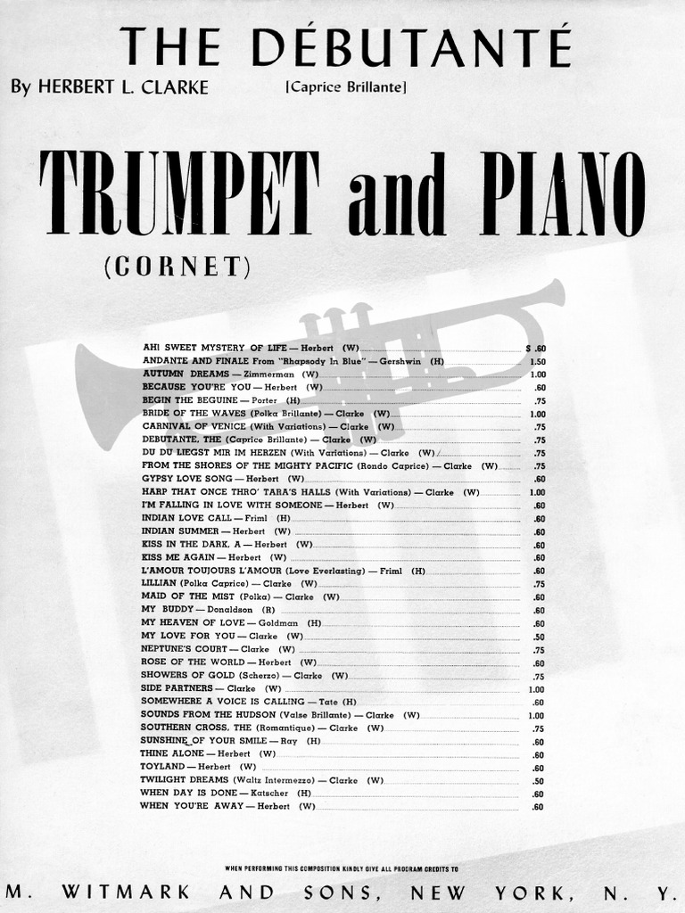 Clarke The Debutante Cornet Solo | PDF