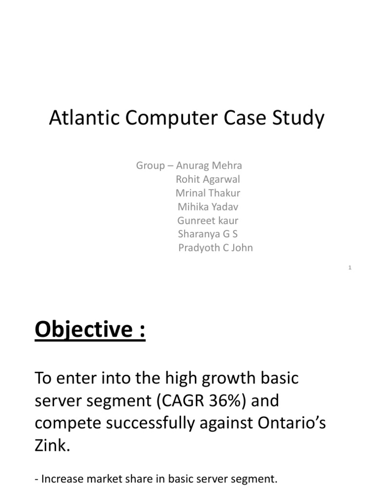Atlantic Computer Case Study | PDF | Server (Computing) | Market Share