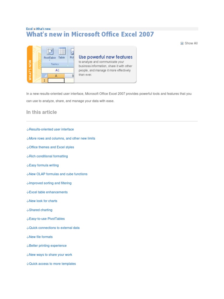 Excel | PDF | Microsoft Excel | Web Page