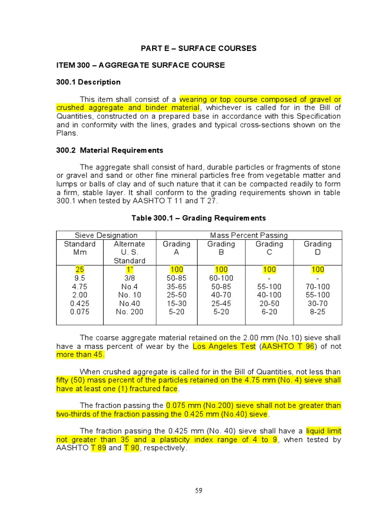 DPWH Item 300: Aggregate Surface Course | PDF | Asphalt | Construction ...