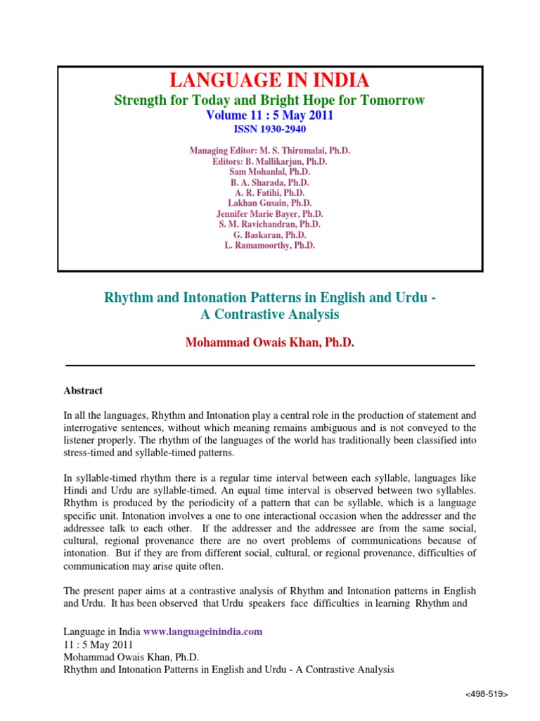 English Urdu Final | PDF | Stress (Linguistics) | Syllable English Urdu Final | PDF | Stress (Linguistics) | Syllable