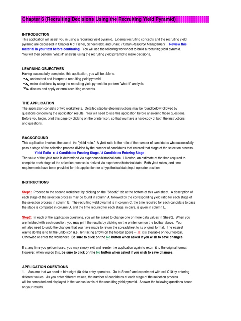 Recruiting Yield Pyramid Analysis | PDF | Sensitivity Analysis ...
