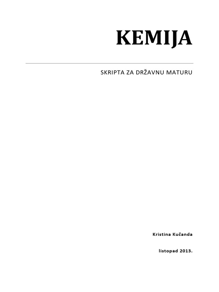Kemija Skripta | PDF