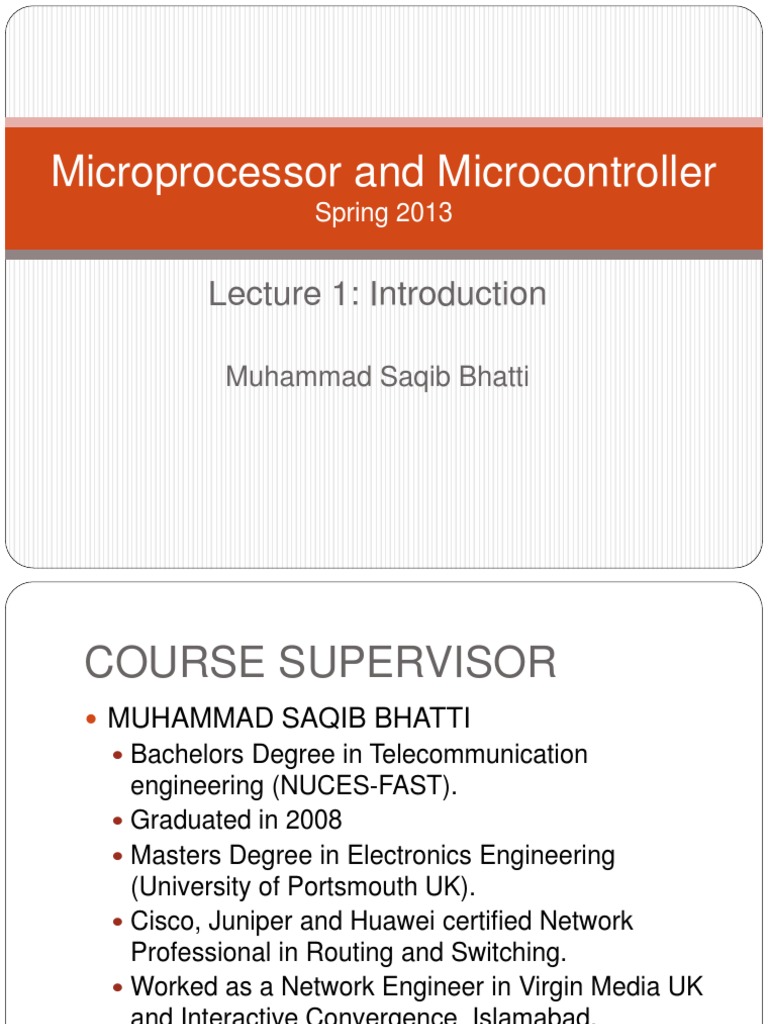 Lec 1 Microprocessor And Microcontroller Pdf Microprocessor Instruction Set