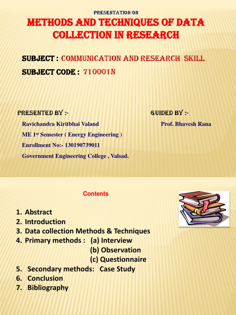 Methods and Techniques of Data Collection in Research | PDF | Interview ...