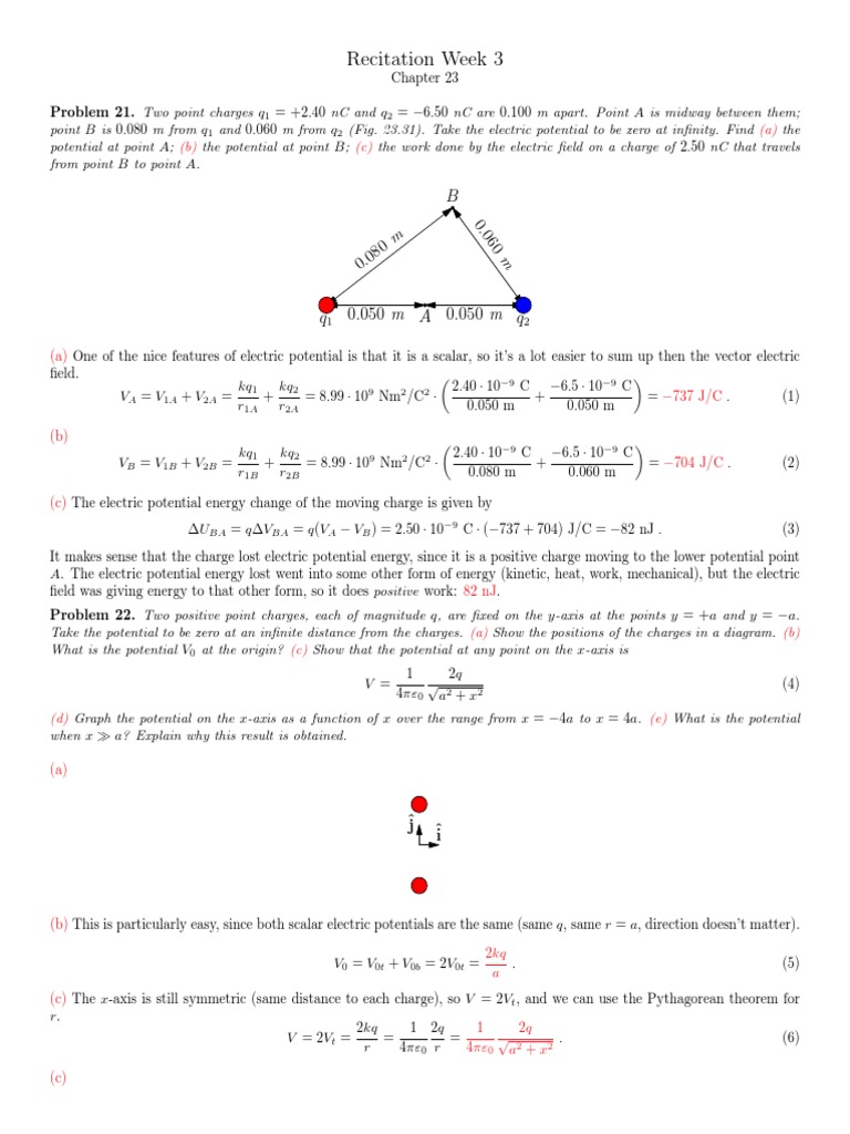 Physics Questions Chapter 23 | PDF | Anode | Cathode