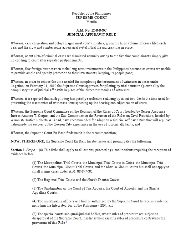 Judicial Affidavit Sample | PDF | Affidavit | Witness