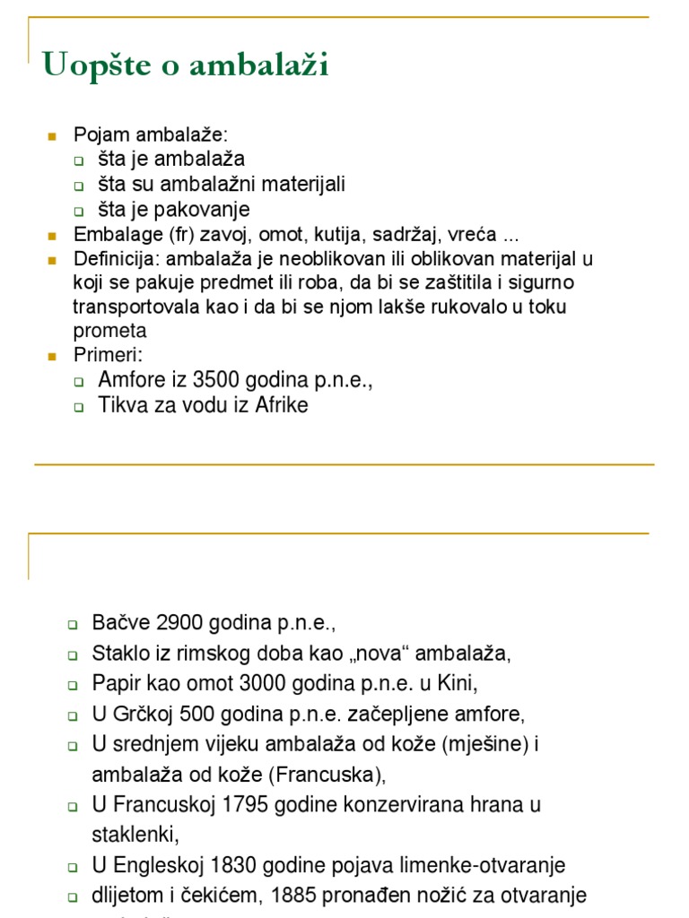 Vjezbe 2 Ambalaza | PDF