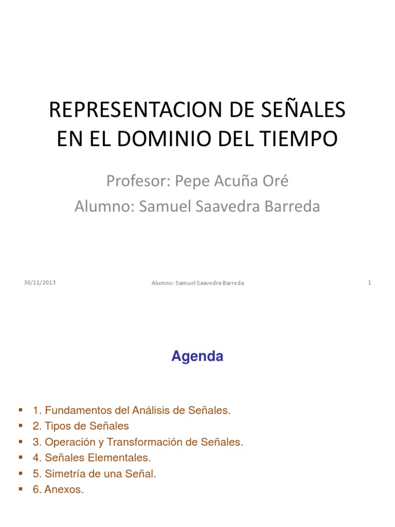 Presentación_Samuel Saavedra B.-----REPRESENTACION DE SEÑALES EN EL ...