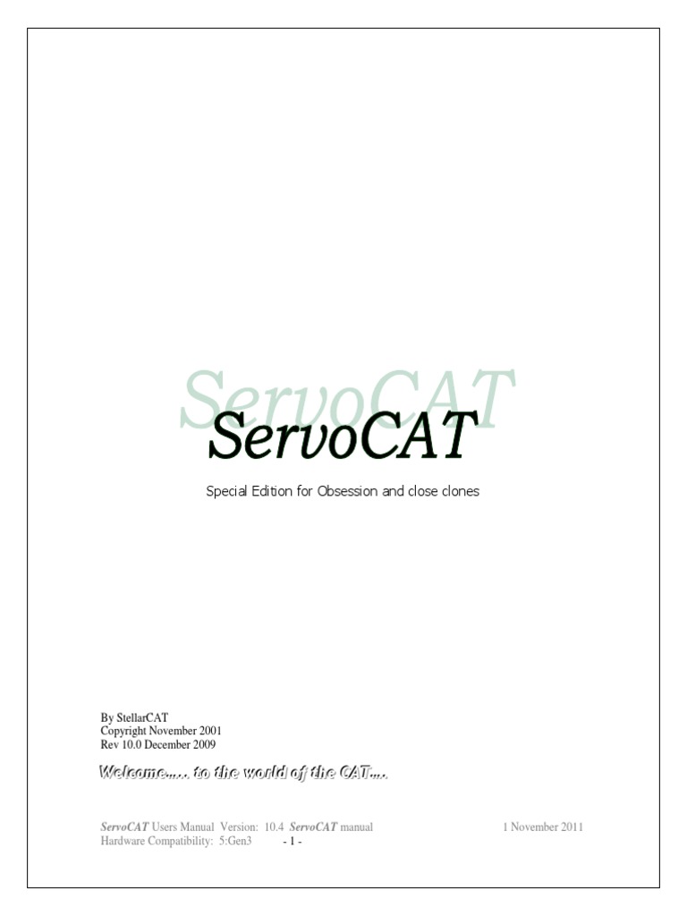 ServoCAT Manual V10-4 | PDF | Personal Computers | Electrical Connector
