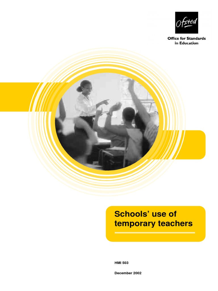 Schools Use of Temporary Teachers (PDF Format) | PDF | Special ...