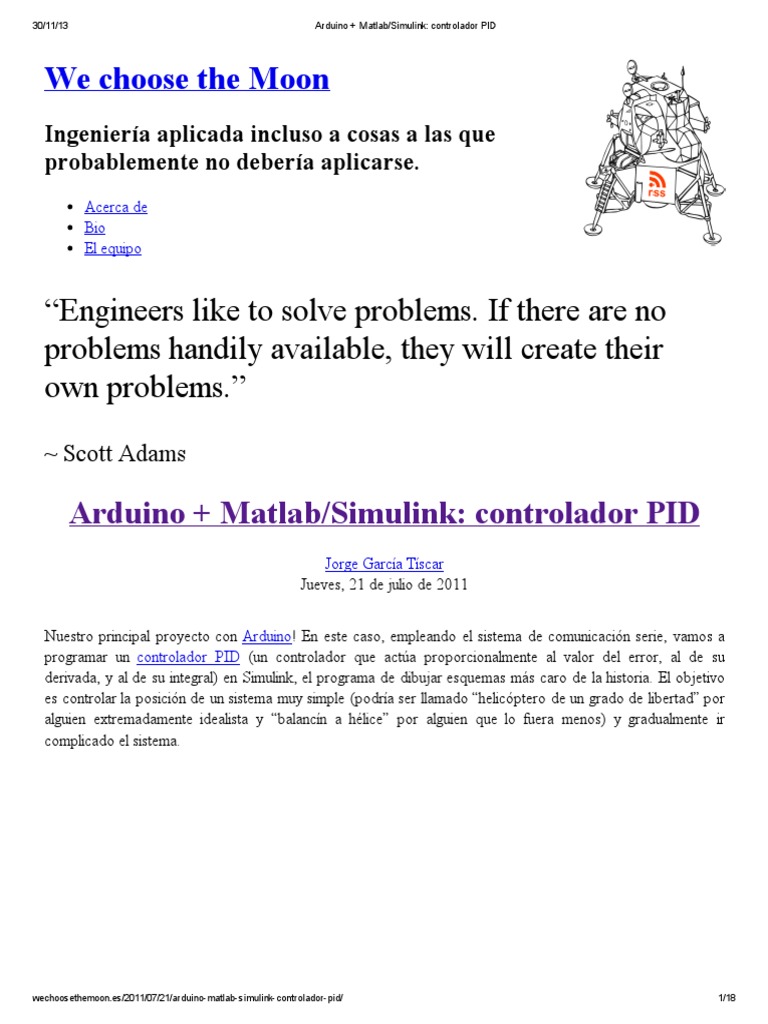 Arduino + Matlab - Simulink - Controlador PID | PDF | Arduino | Matlab