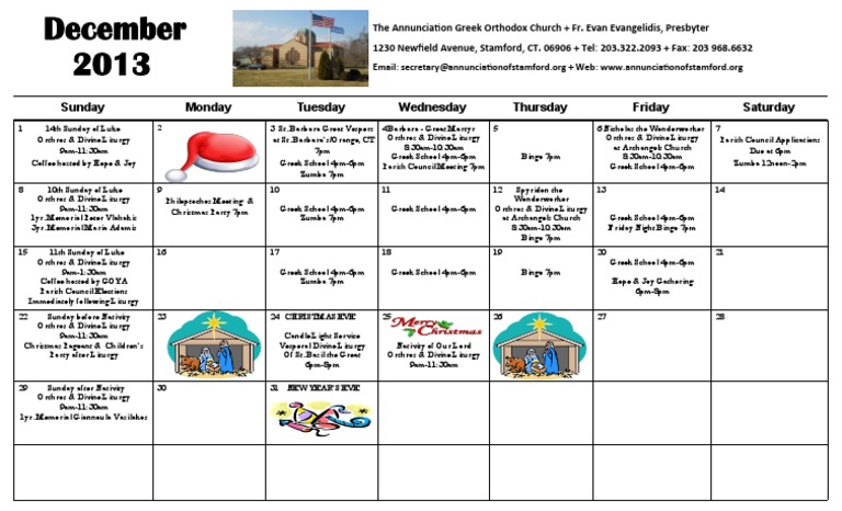 2013 December Calendar | PDF