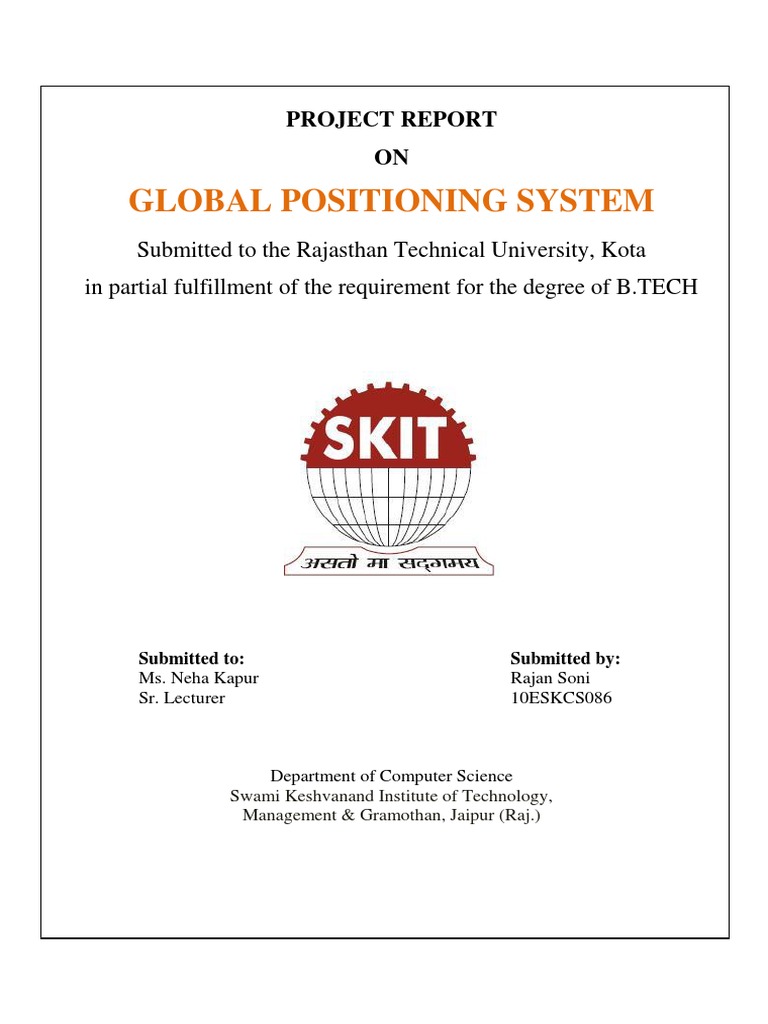 GPS Project Report | Download Free PDF | Global Positioning System ...