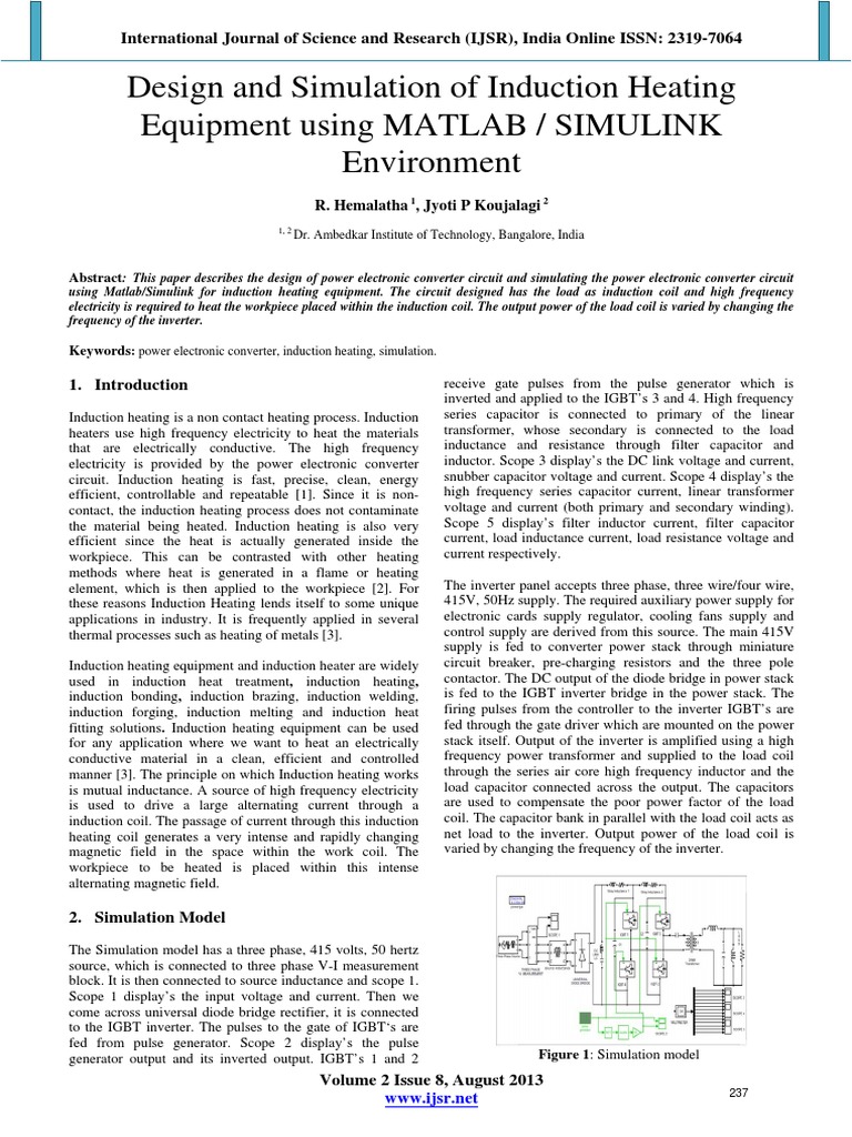 Design and Simulation of Induction Heating | PDF | Inductor | Power ...