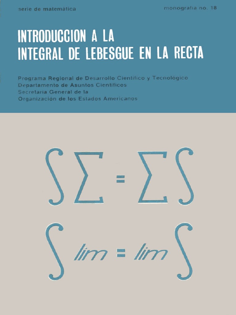 Introduccion A La Integral de Lebesgue en La Recta | PDF