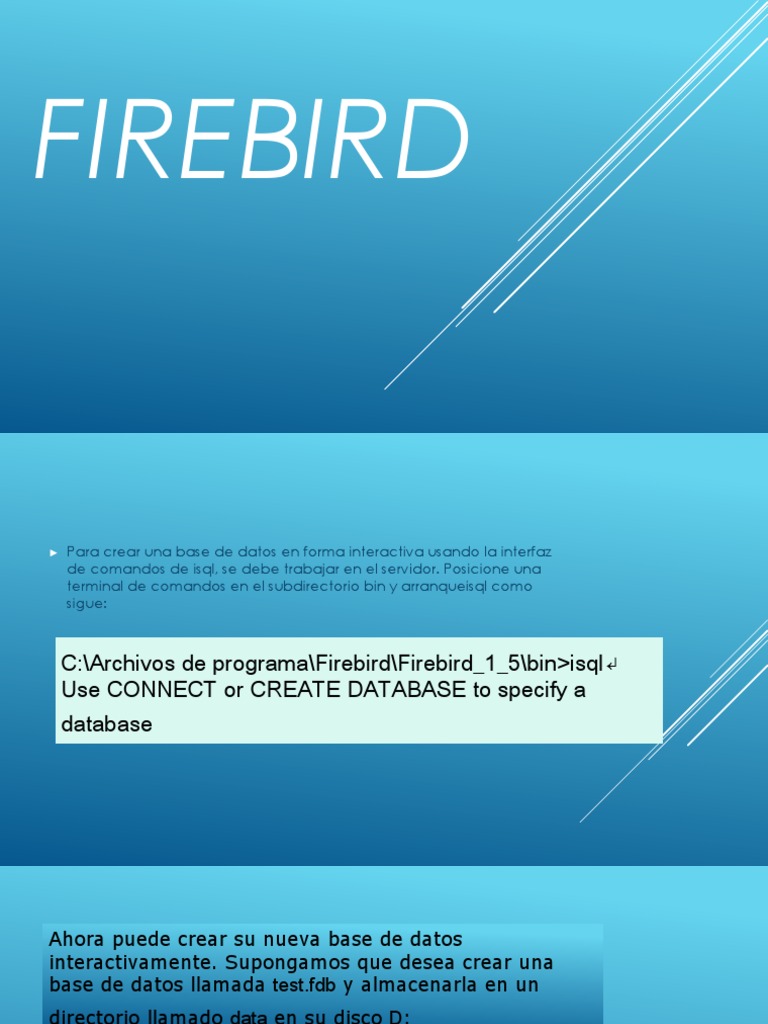 Firebird | PDF | SQL | Tabla (base de datos)