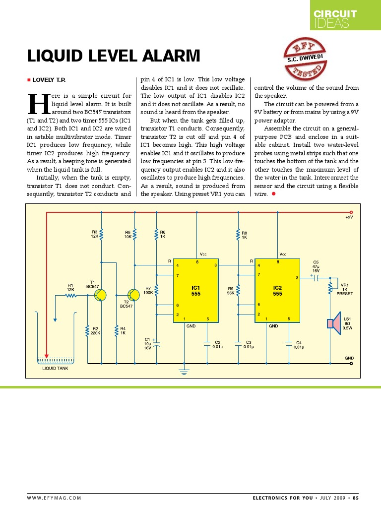 Liquid Level Alarm | PDF