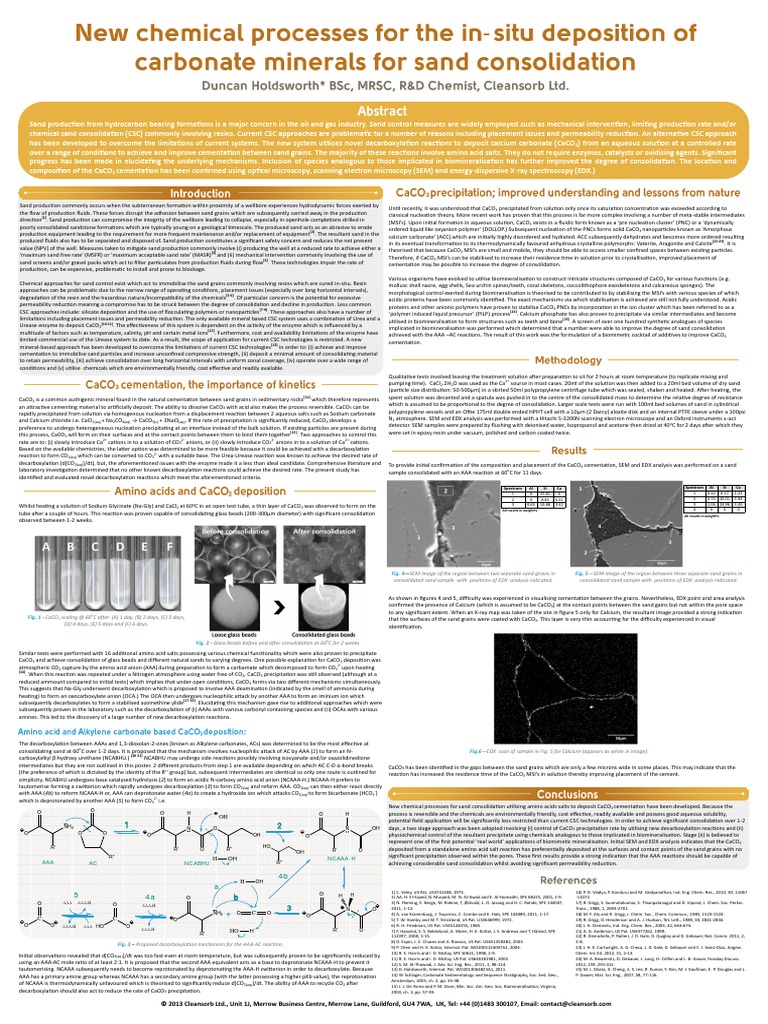Sand Consolidation Poster | PDF | Carbonate | Scanning Electron Microscope