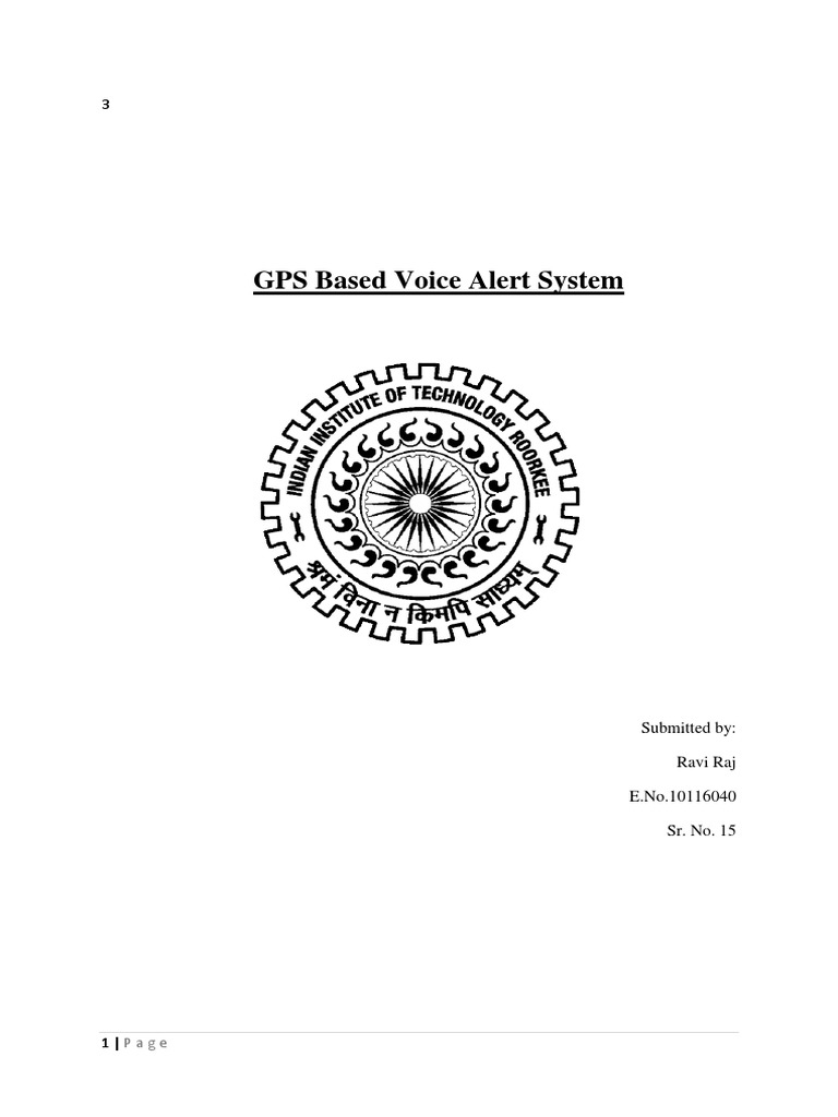 GPS Based Voice Alert System | PDF | Embedded System | Microcontroller