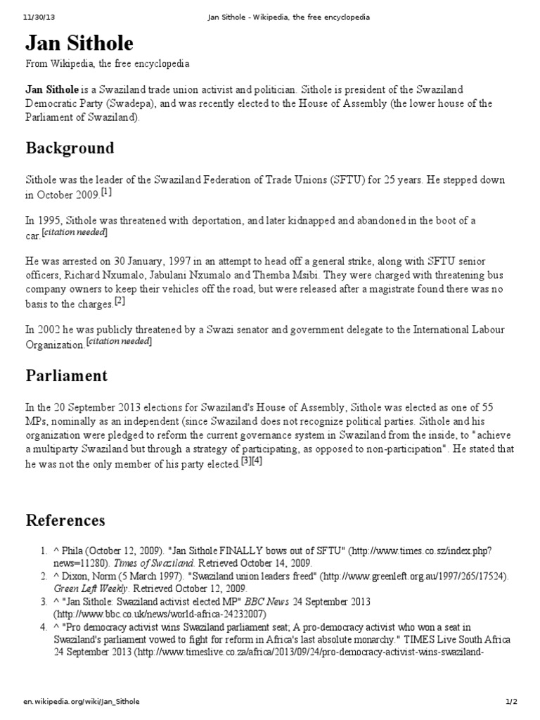 Jan Sithole | PDF