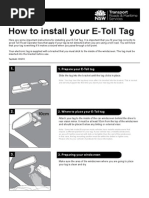 EZ Tag Installation Guide for Windshield | PDF | Toll Road | Transport
