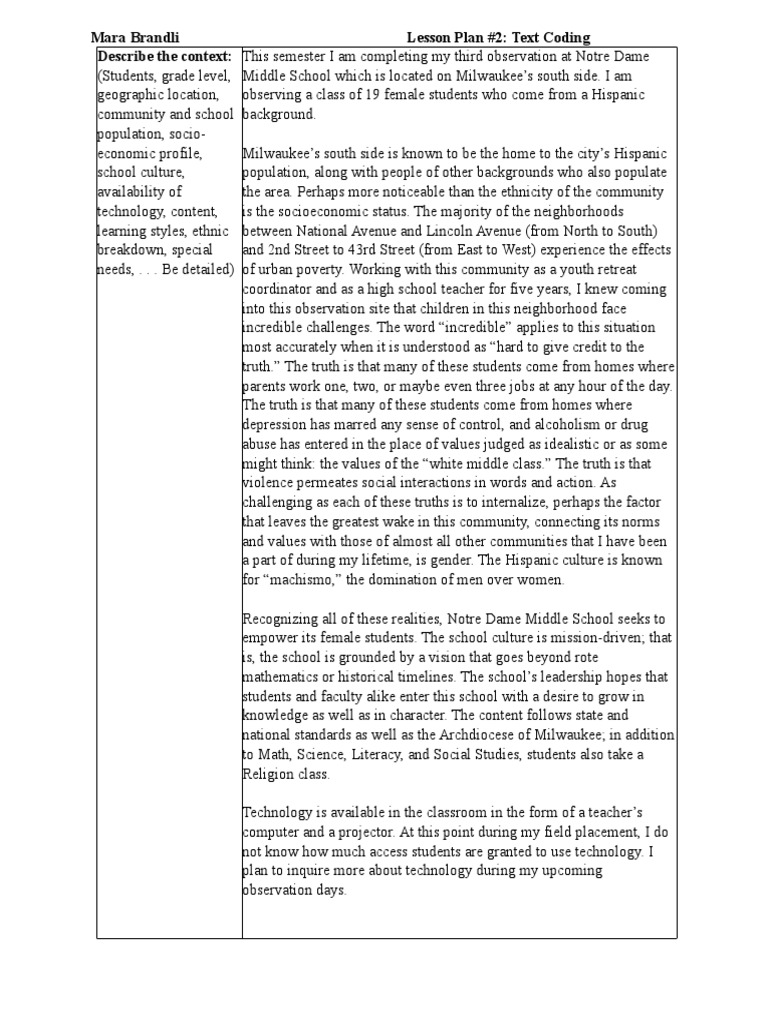 Text Coding Lesson Plan | PDF | Reading Comprehension | Lesson Plan