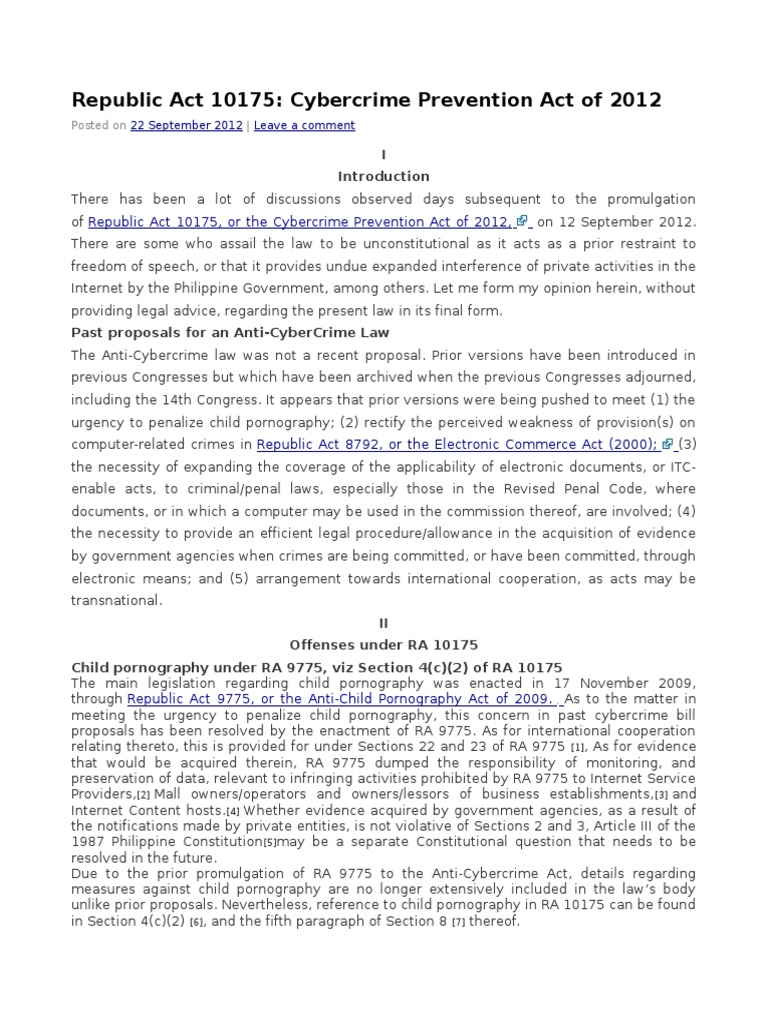 RA 10175 | Defamation | Privacy