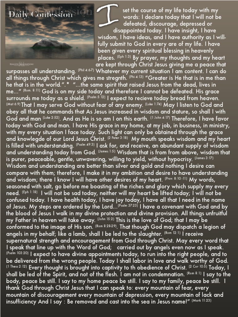 Daily Confession | PDF | Wisdom | Angel