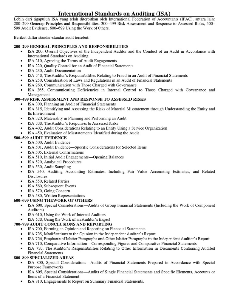 Audit (ISA) | Financial Audit | Audit