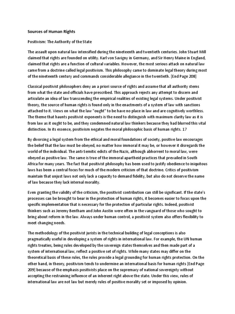 Sources of Human Rights | PDF | Jurisprudence | Positivism