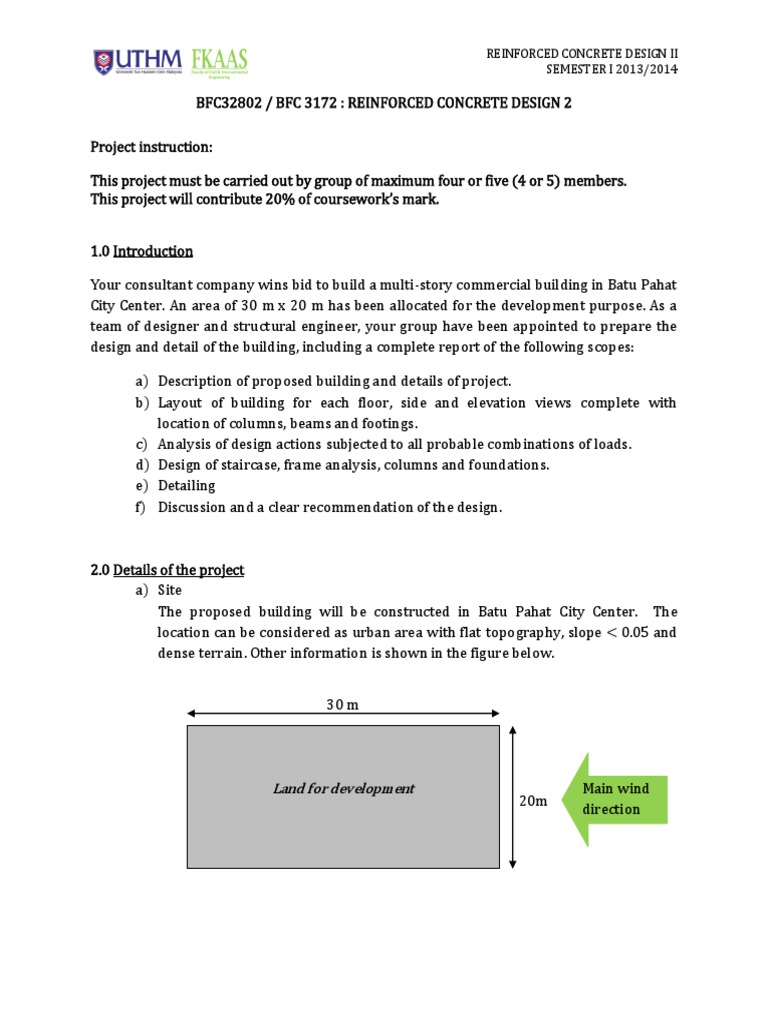 Project Reinforced Concrete Design 2 | PDF | Reinforced Concrete | Column