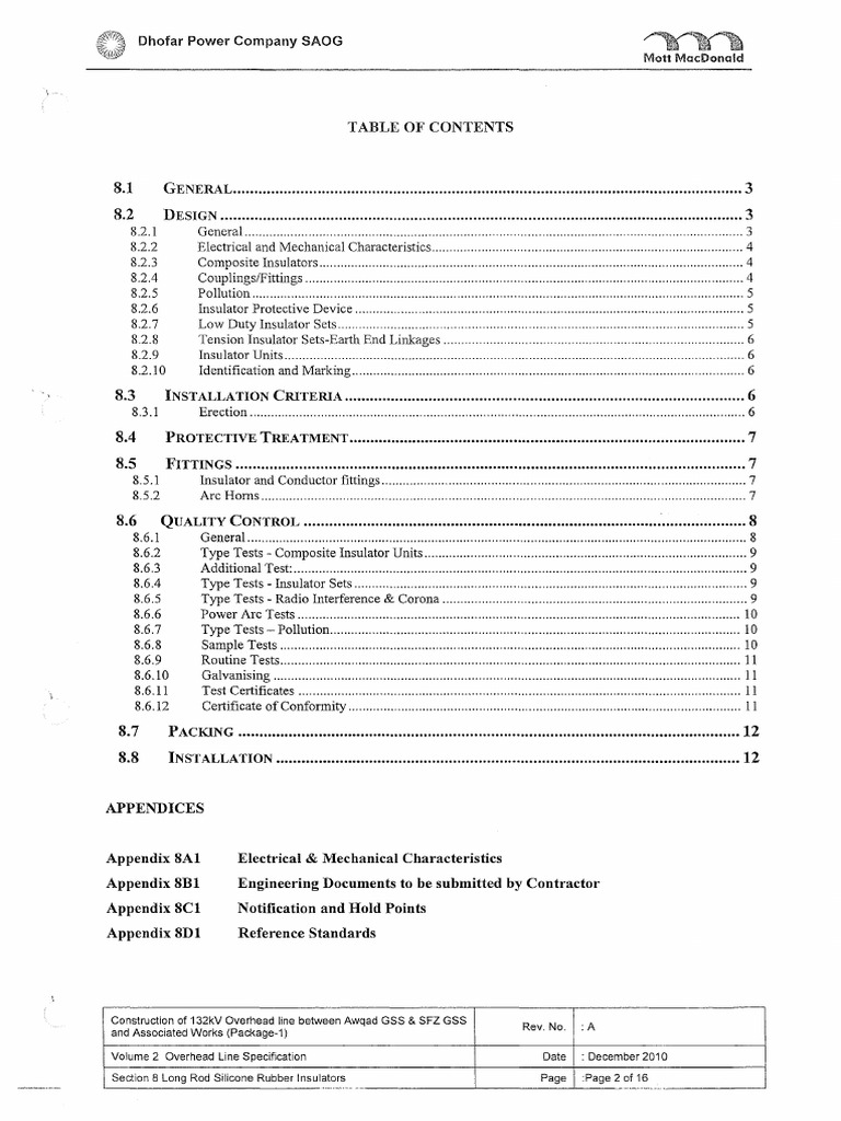 Dhofar Power Company Saog: Mott Macdonald | PDF