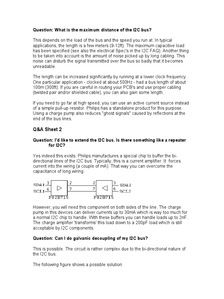 Enhancing I2C Bus Length Through Active Pull-Up Techniques | PDF ...