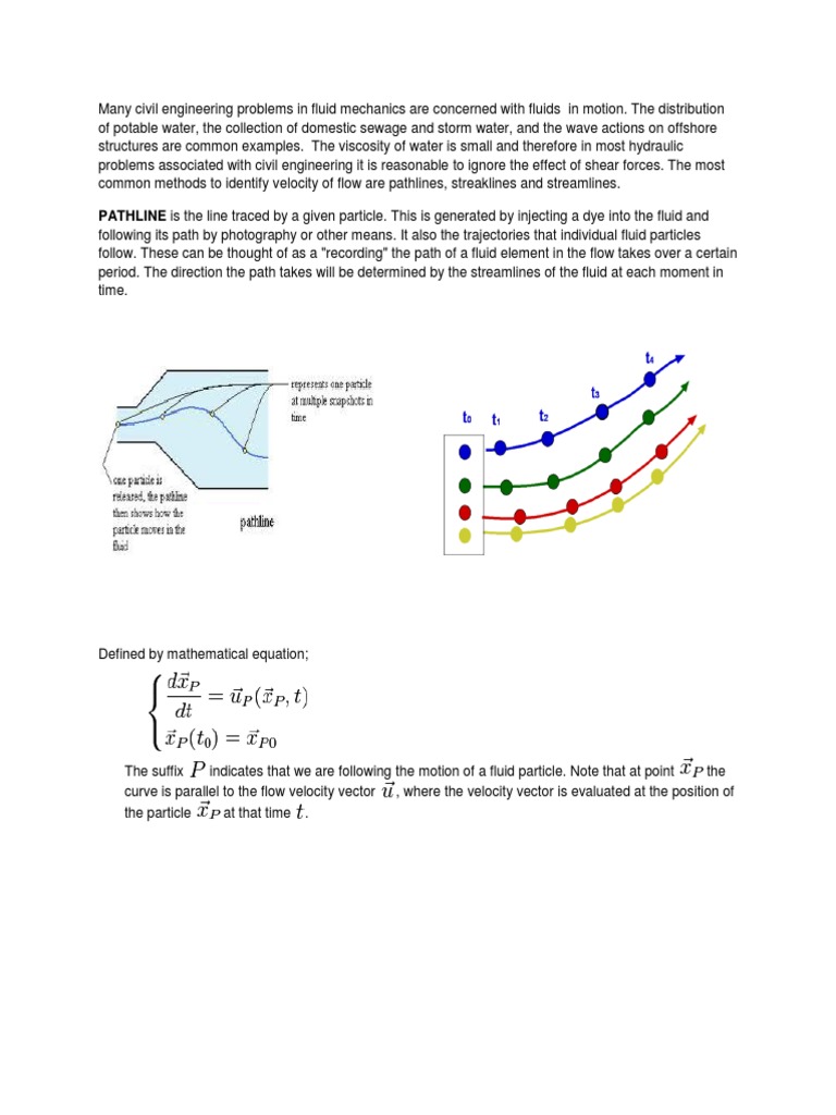 Path Line | PDF | Laminar Flow | Fluid Dynamics