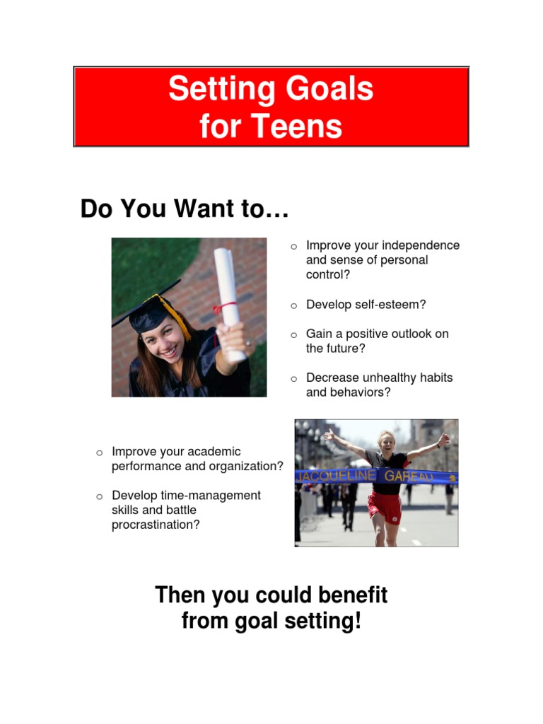 Goal Setting For Teens | PDF | Goal | Goal Setting