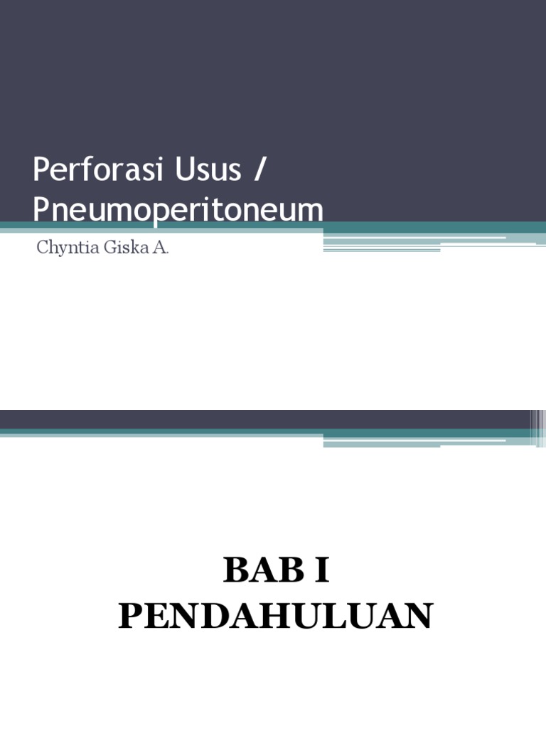 Perforasi Usus SLIDE | PDF