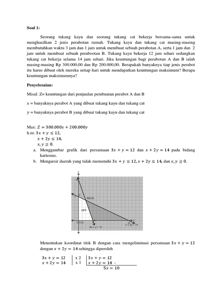Latihan Soal Program Linear | PDF