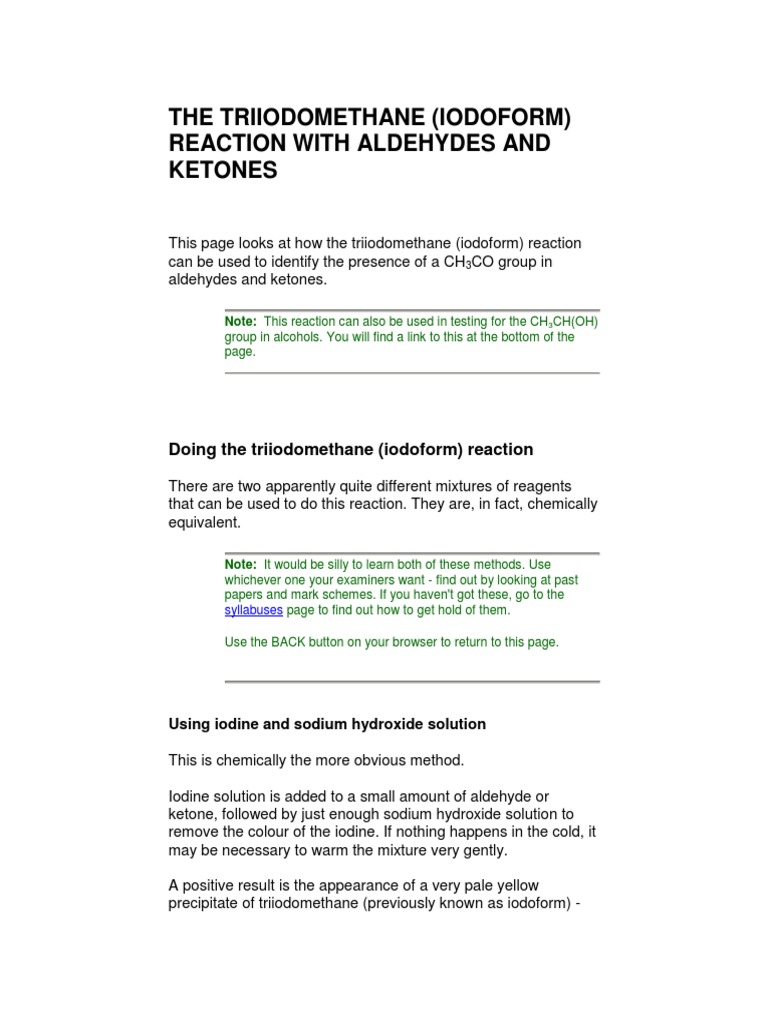 Reaction Mechanism Functional Group Identification | PDF
