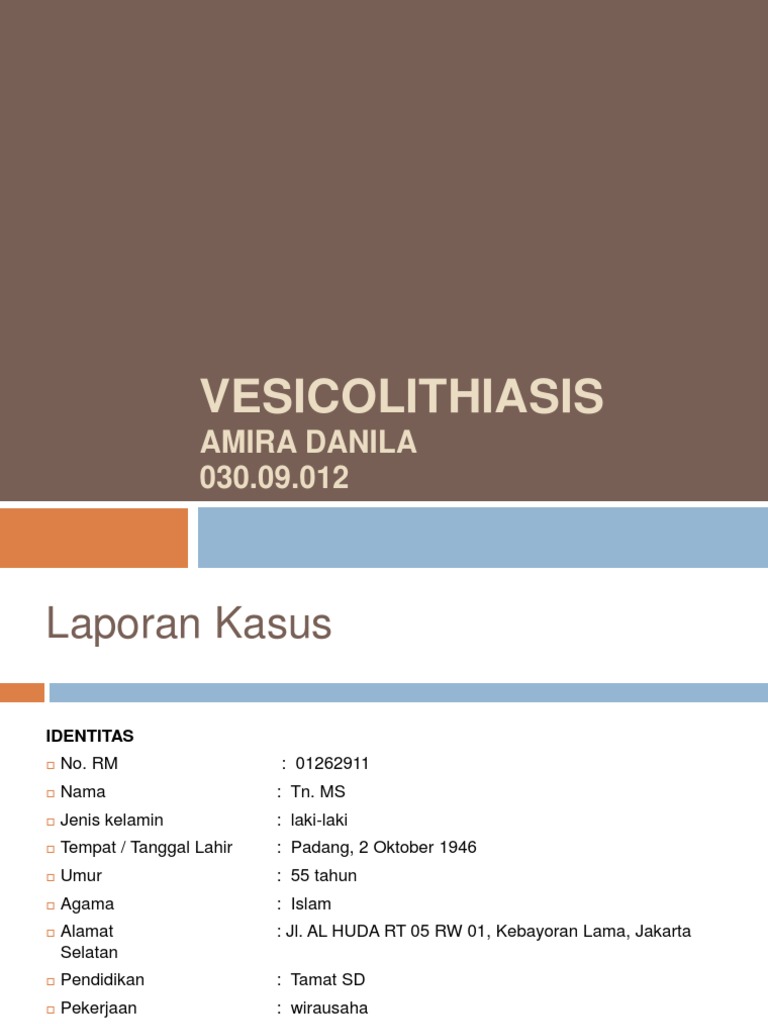 Vesicolithiasis | PDF